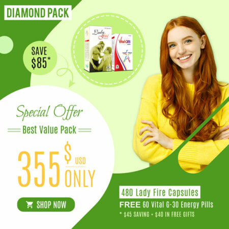 Lady Fire Capsules Female Libido Booster Pills, Energy Enhancer